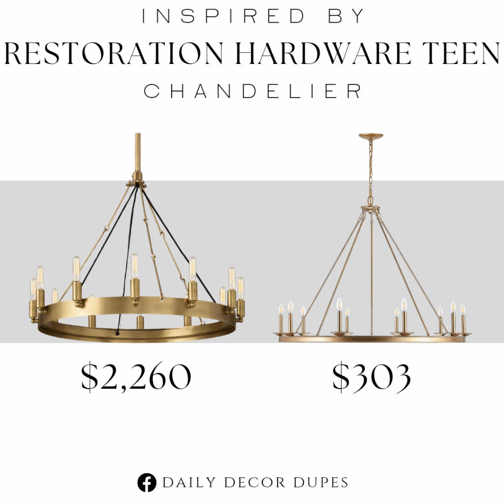 Restoration Hardware Chandelier Dupes