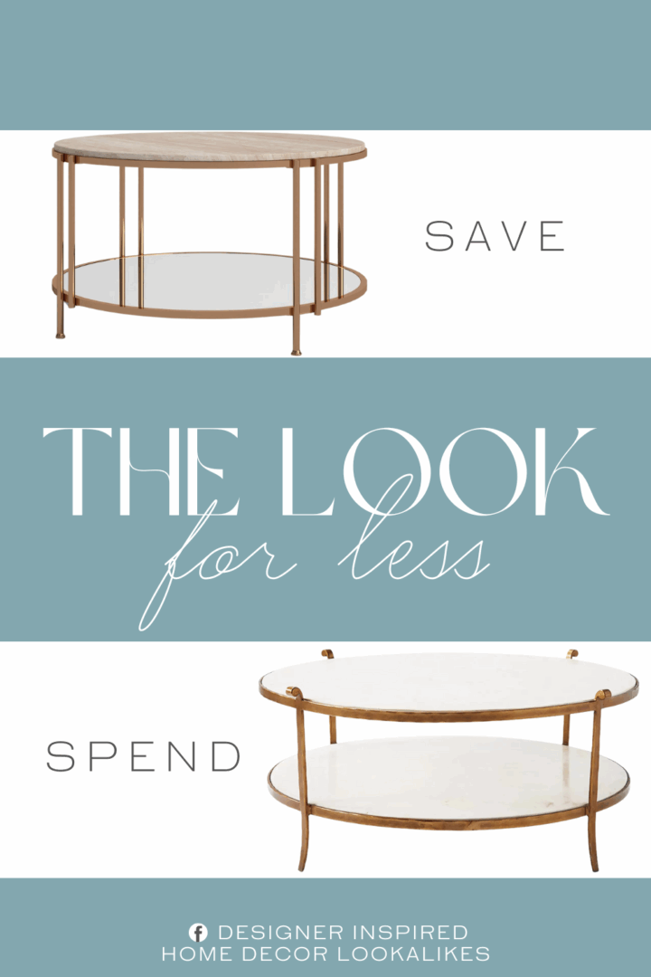 Serena & Lily St. Germain Stone Coffee Table Dupe