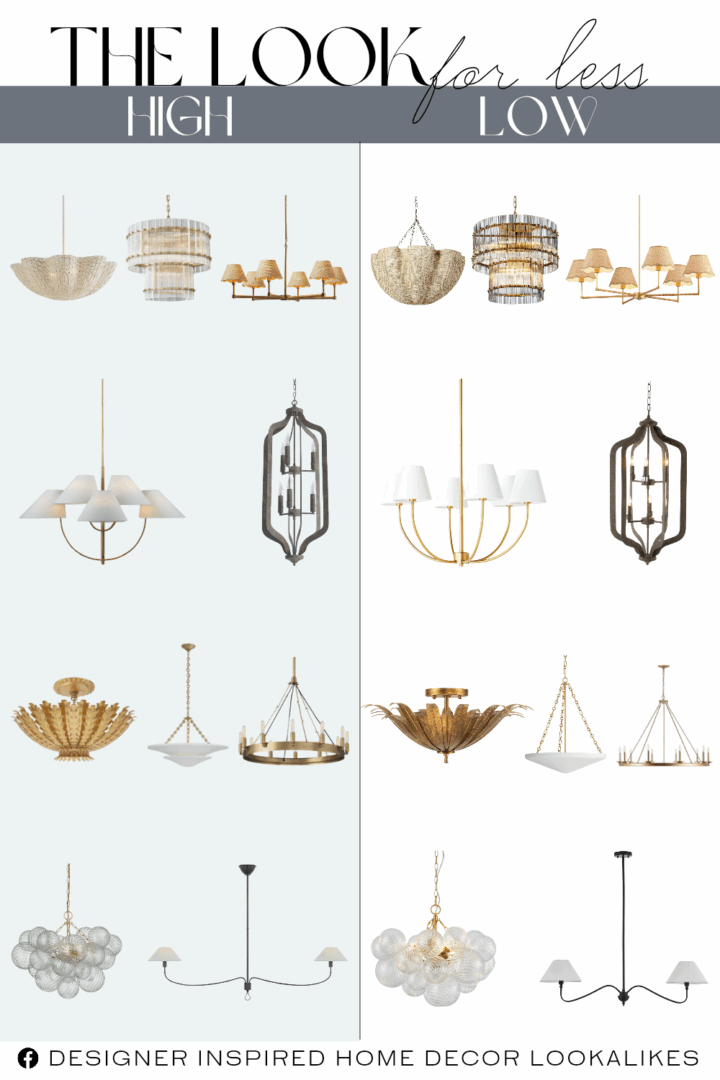 10 Designer Dupe Chandeliers
