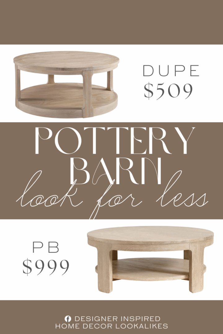 Pottery Barn Aptos Round Coffee Table Dupe