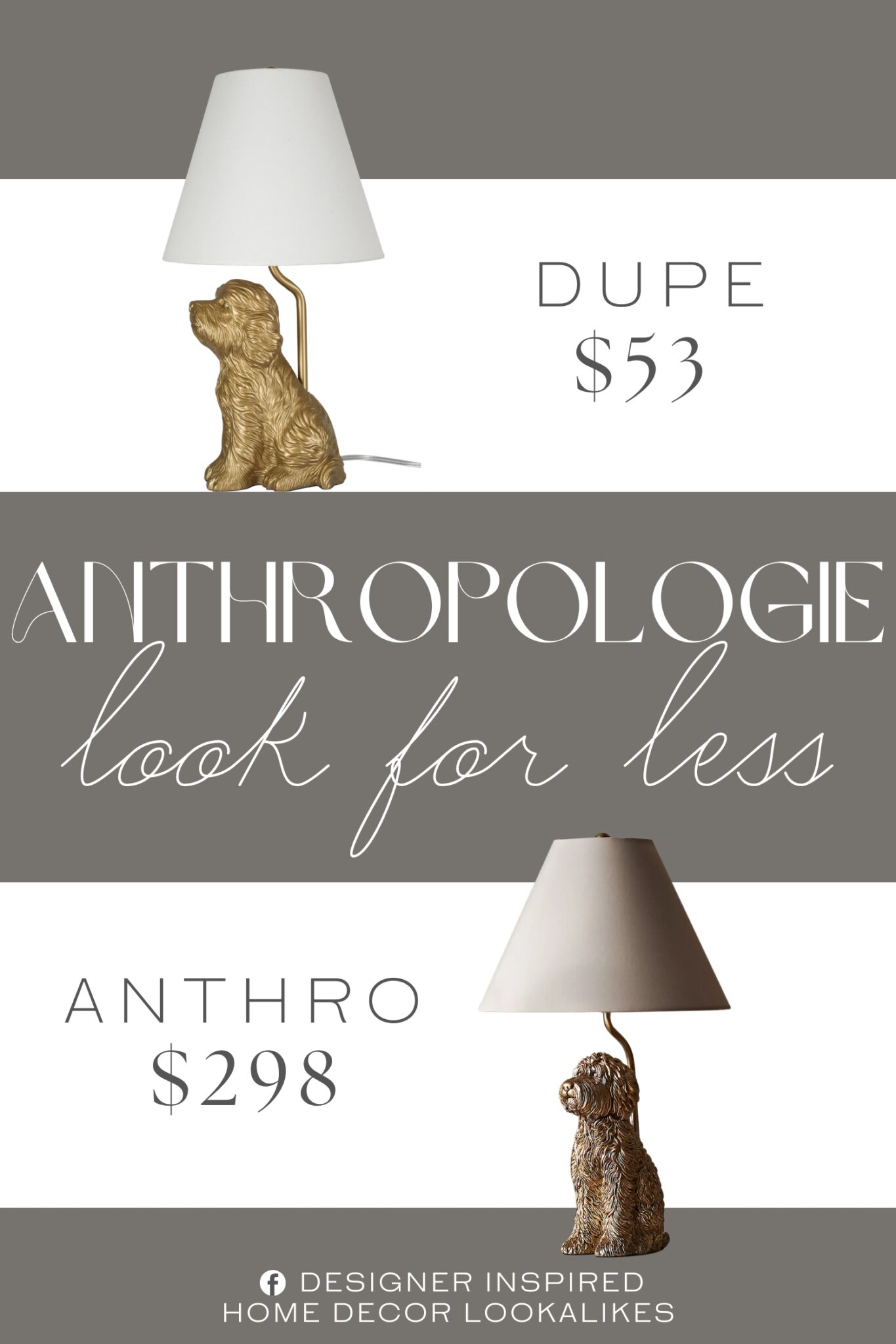 Anthropologie The Icon Dog Table Lamp Dupe