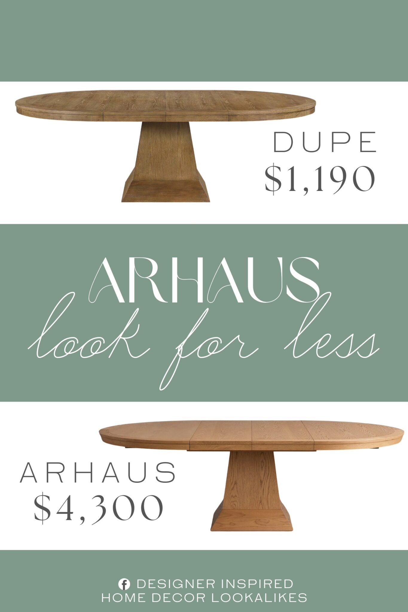 Arhaus Leighton Extension Dining Table Dupe
