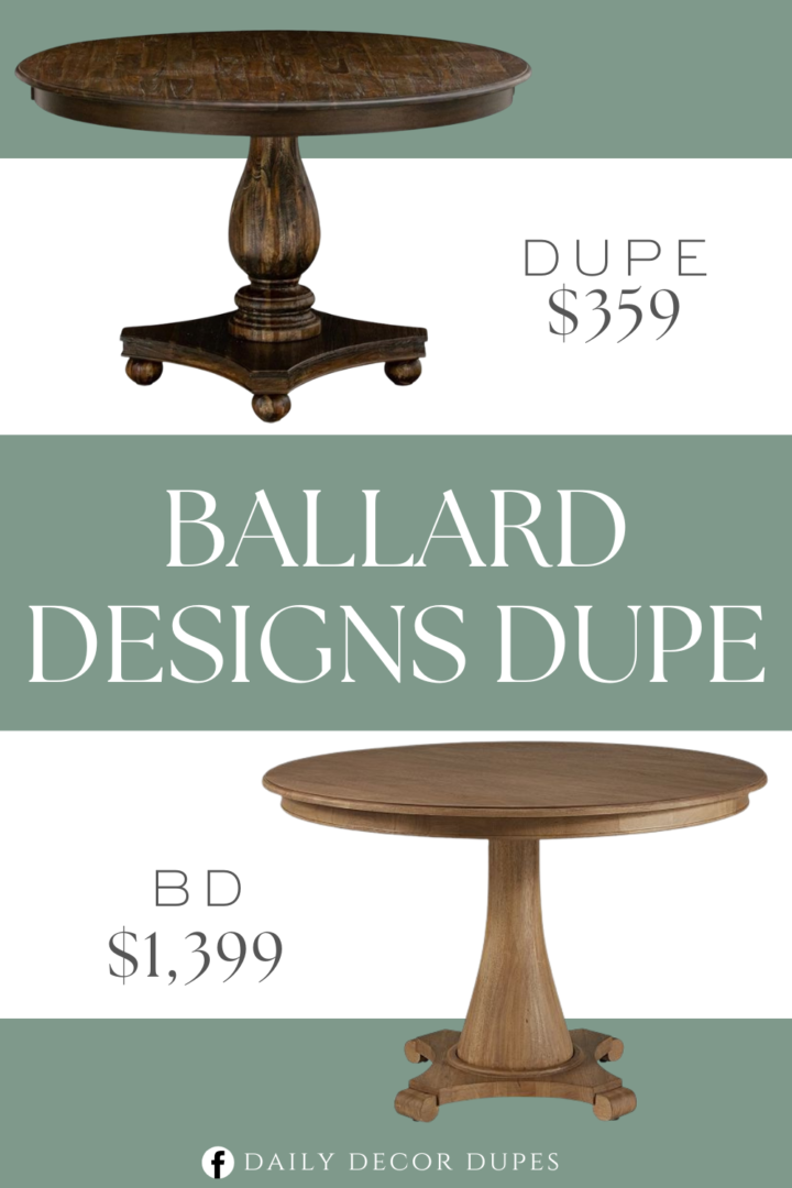 Ballard Designs Sienna Pedestal Dining Table Dupe