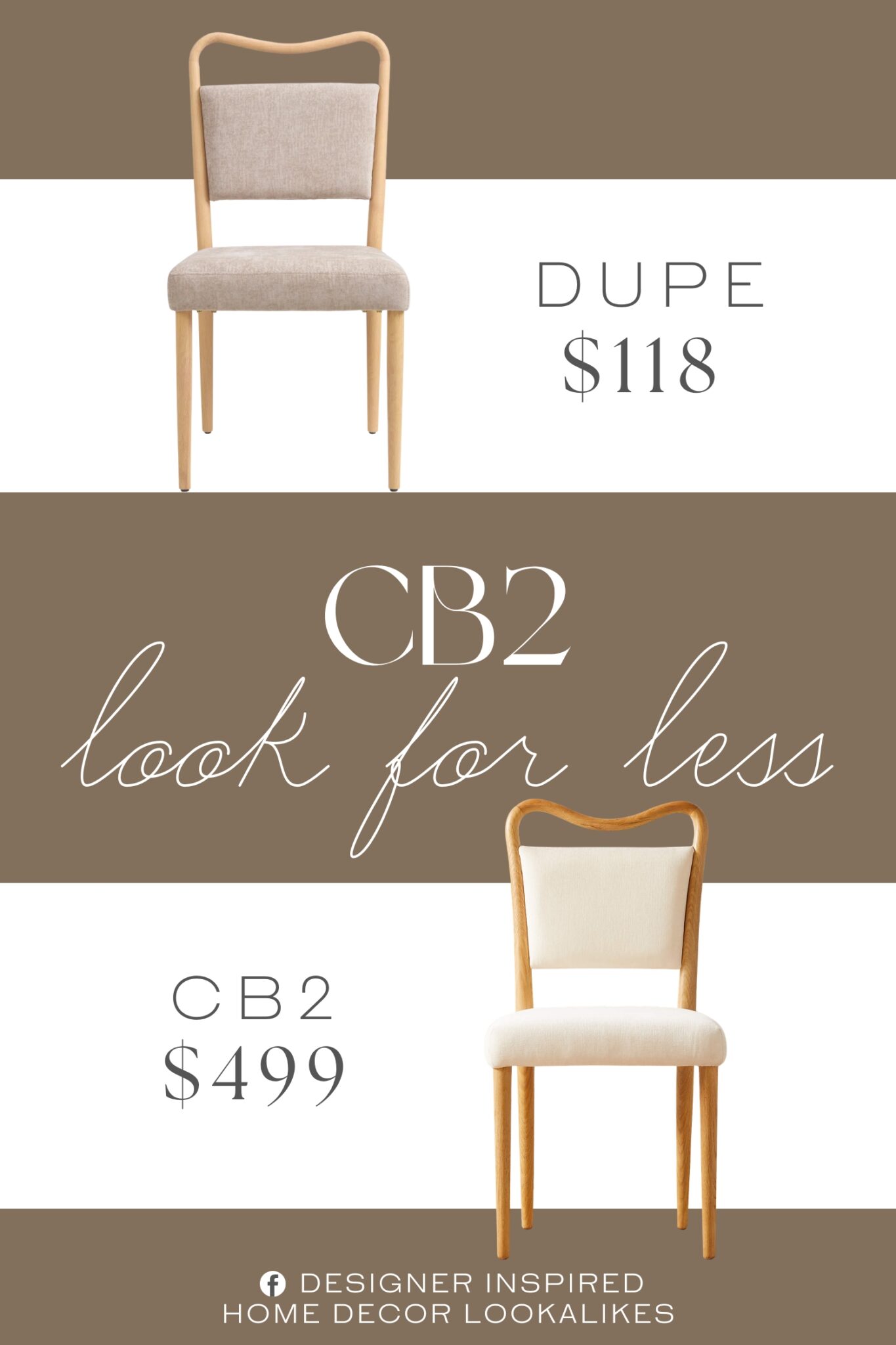 CB2 Monte Ivory Performance Fabric Dining Chair Dupe