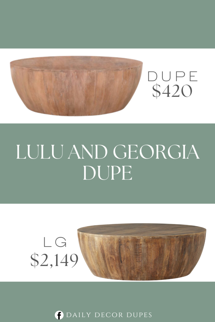 Lulu and Georgia Jacob Round Coffee Table Dupe