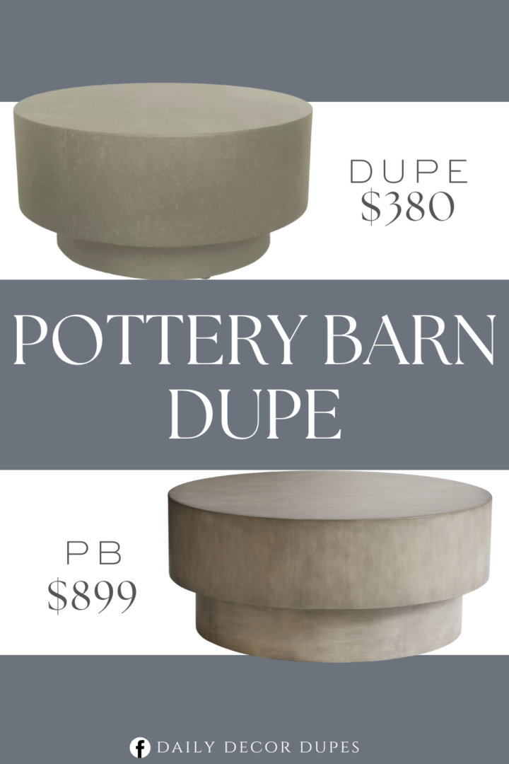 Pottery Barn Byron Round Coffee Table Dupe