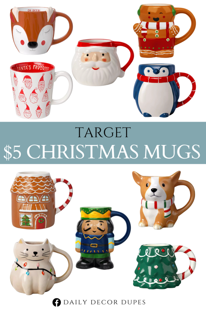 Target $5 Christmas Mugs