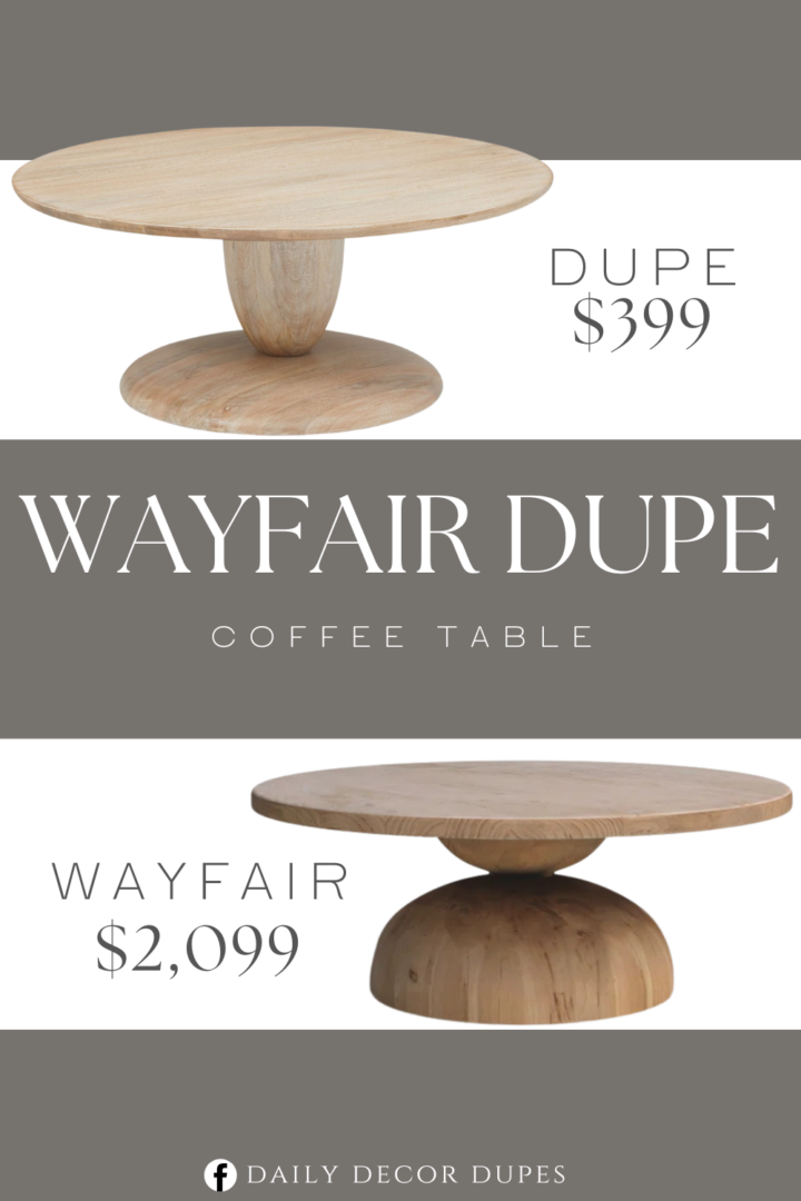 Wayfair Saria Solid Wood Coffee Table Dupe