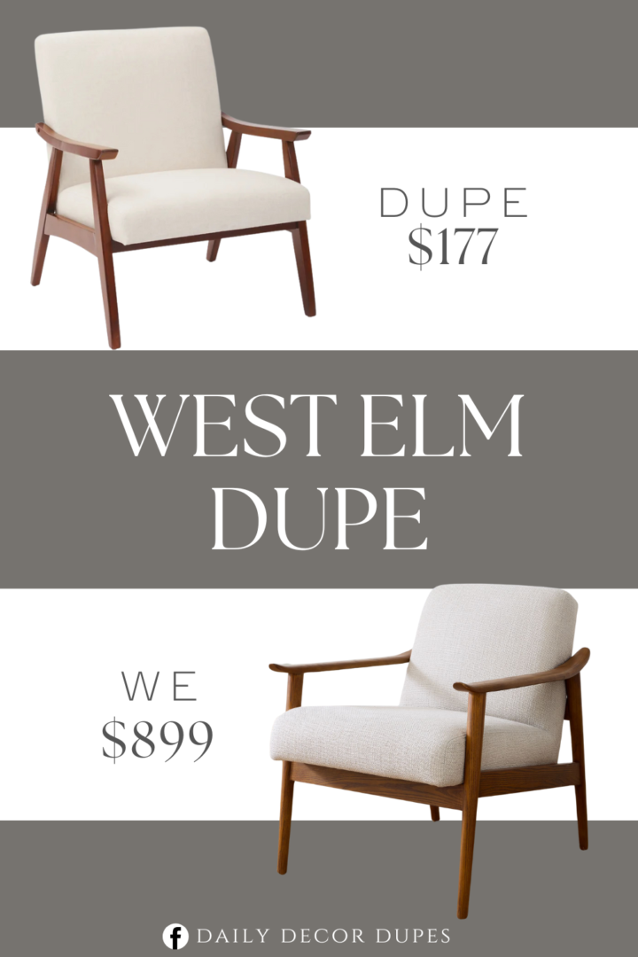 West Elm Mid-Century Show Wood Armchair Dupe