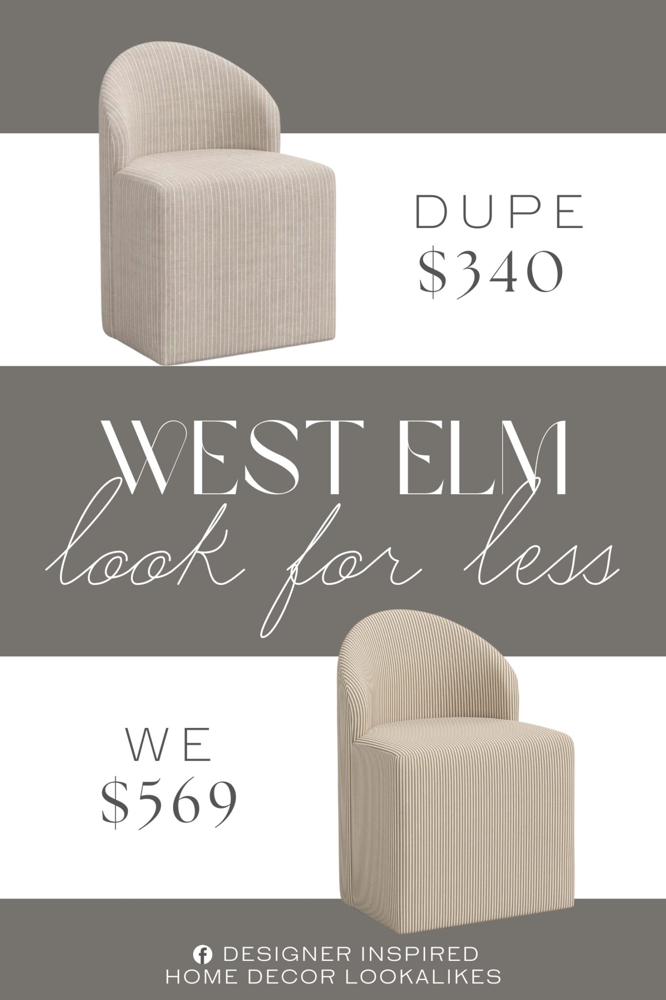 West Elm Noosa Upholstered Dining Chair Dupe
